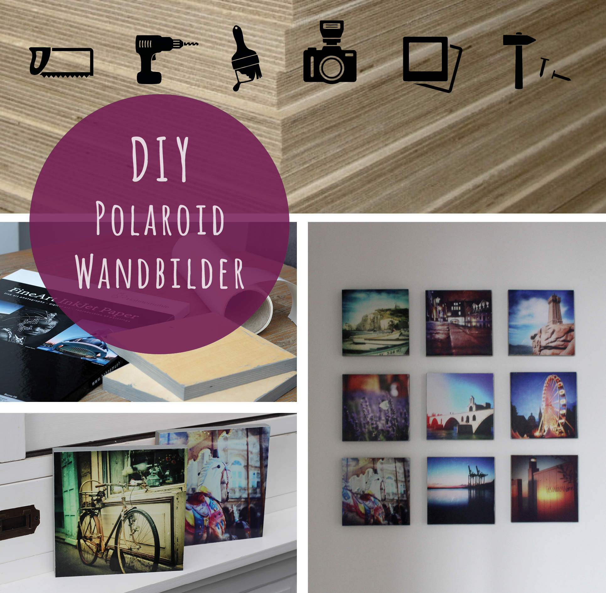 Polaroid Bilder Wandgestaltung DIY - Mediendesign, Templates, Vorlagen ...